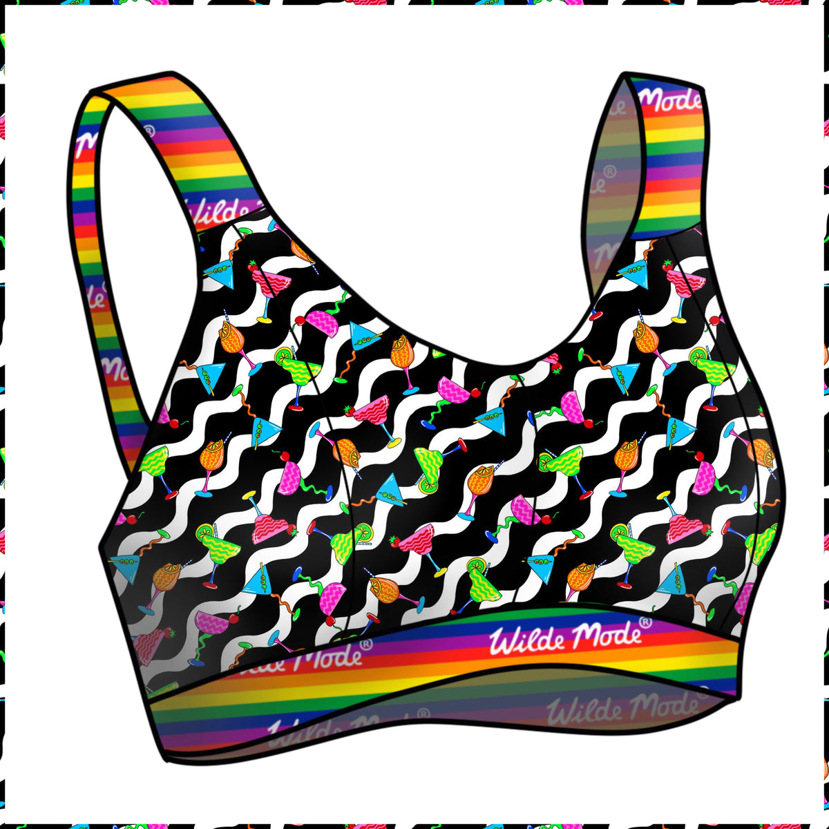 Cocktails Print Comfort Bra – Wilde Mode x Tara Khorzad | Gender ...