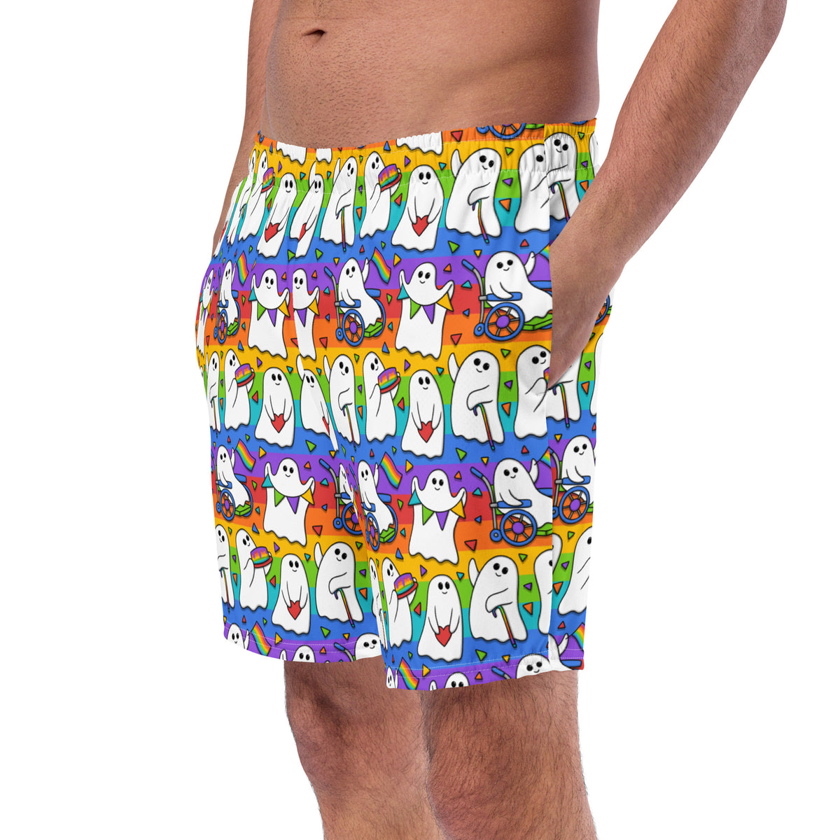 Pride Ghosts | Wilde Mode Swim Trunks | Quick-Dry | Recycled Fabric ...